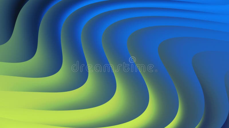 Abstract Wavy Lines Flowing in Blue and Green Gradient Background Stock ...