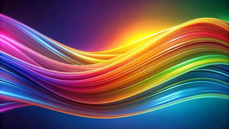 Fluid Lines: a Symphony of Movement and Color Generative AI Stock Image ...