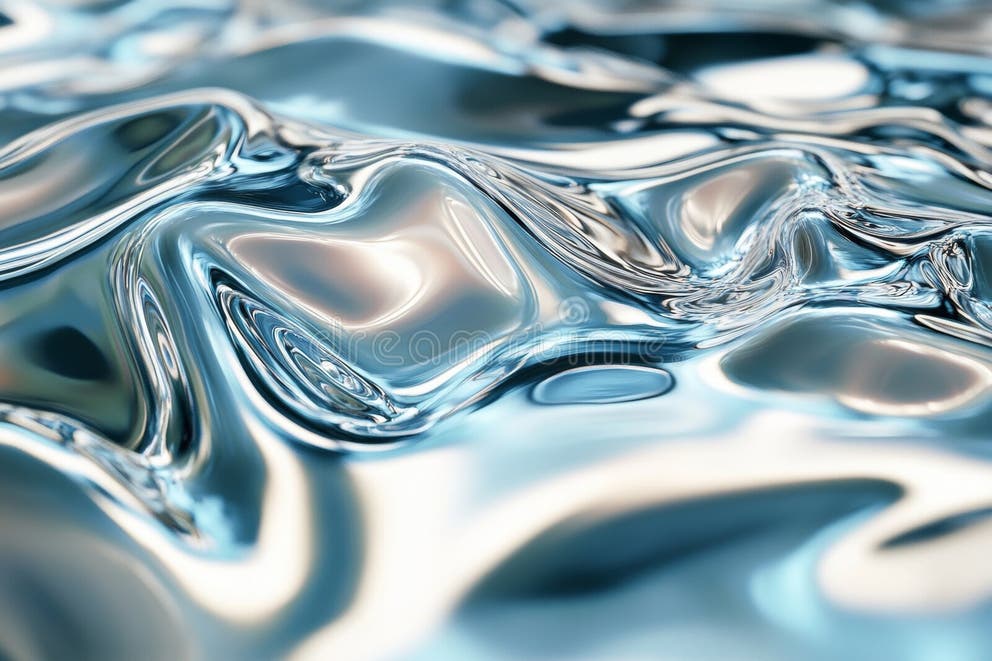 Fluid Metallic Mercury Displays a Mesmerizing Texture with Reflective ...