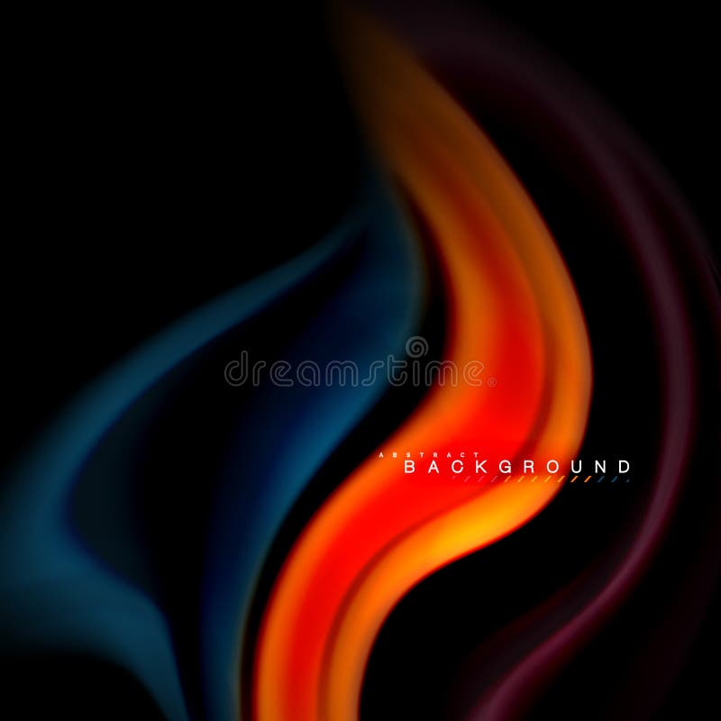 Fluid Mixing Colors Vector Wave Abstract Background Design. Colorful ...