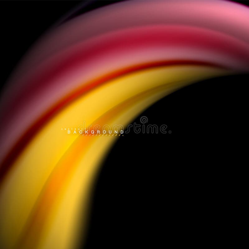 Fluid Mixing Colors Vector Wave Abstract Background Design. Colorful ...