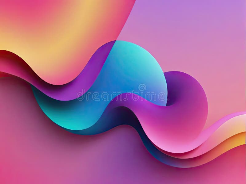 Fluid Motion Captured in Vibrant Gradient Transitions Showcasing Smooth ...