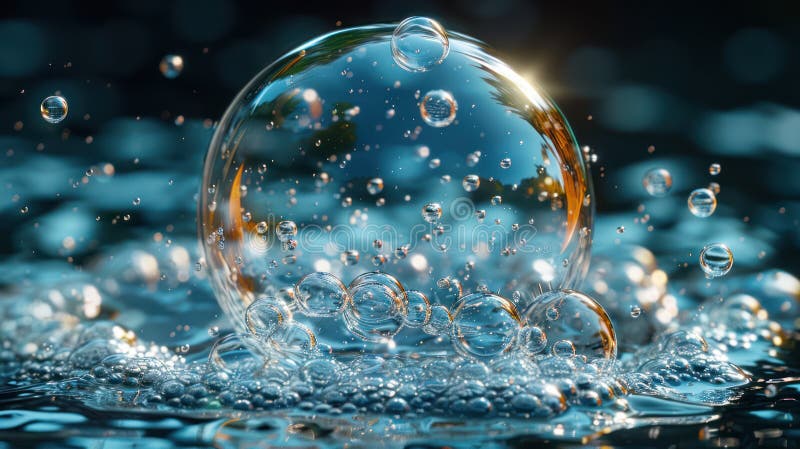 Fluid Motion: Mesmerizing 3D Water Bubble Animation Loop Stock ...