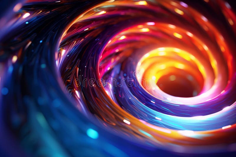 A Fluid Motion Shot of a 3D Toroidal Spiral Rotating Gracefully Stock ...
