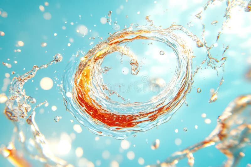 Fluid Motion: Water Bubble Effect Background in Blue and Green Tones ...