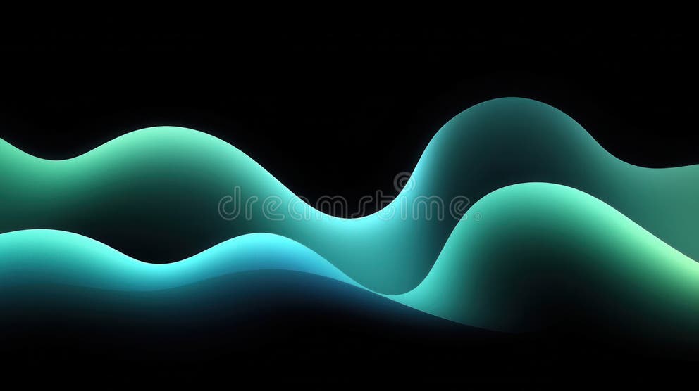 Fluid Motion Waves Digital Art Abstract Design Dark Background Aesthetic Viewpoint Modern ...