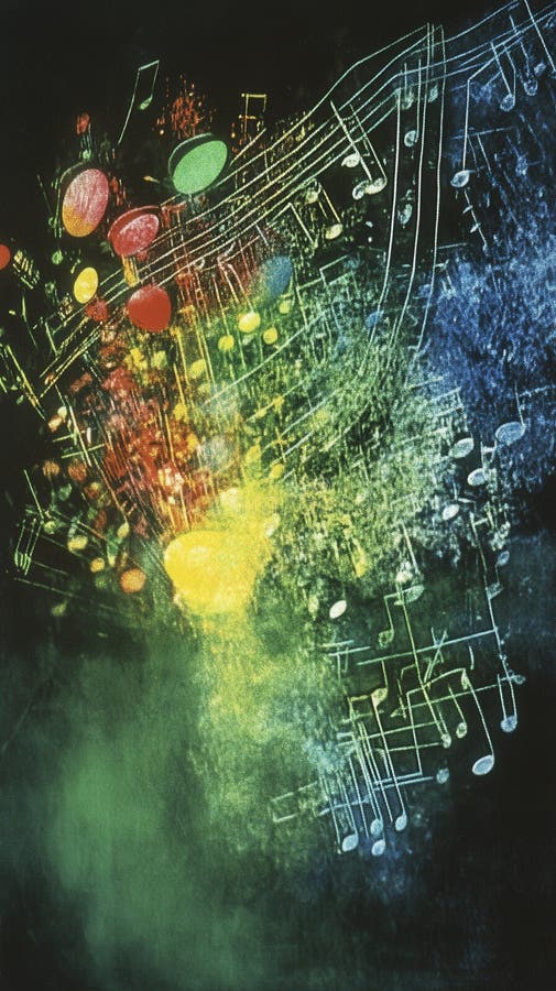 Fluid Musical Notes Merge into Colorful Expressive Art Stock ...