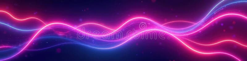 Fluid Neon Lines, Pulsating Energy, Seamless Loop Effect, Card Template ...