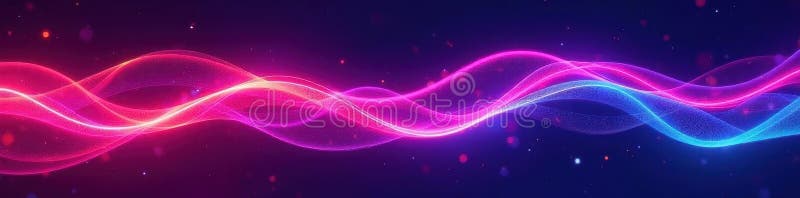 Fluid Neon Lines, Pulsating Energy, Seamless Loop Effect, Card Template ...