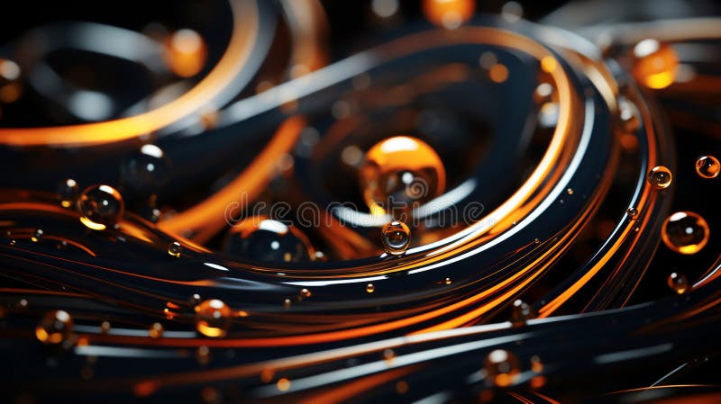 Fluid Oil Texture Vertical Flow Direction, Sharp Focus Gold Color ...