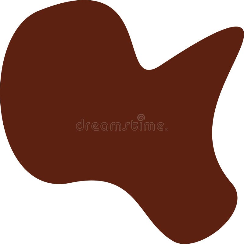 Abstract Trendy Graphic Organic Shape Elements Flowing Liquid Isolated ...