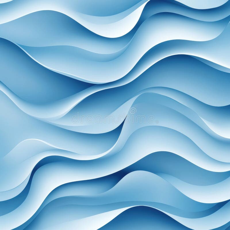 Fluid Organic Wave Pattern Featuring Soft Blue Gradients with a Modern and Futuristic Aesthetic ...
