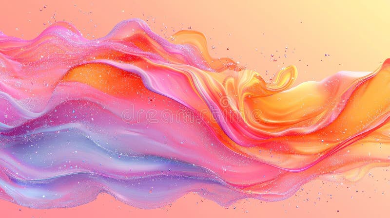 Fluid Patterns of Colorful Abstract Design Stock Illustration ...