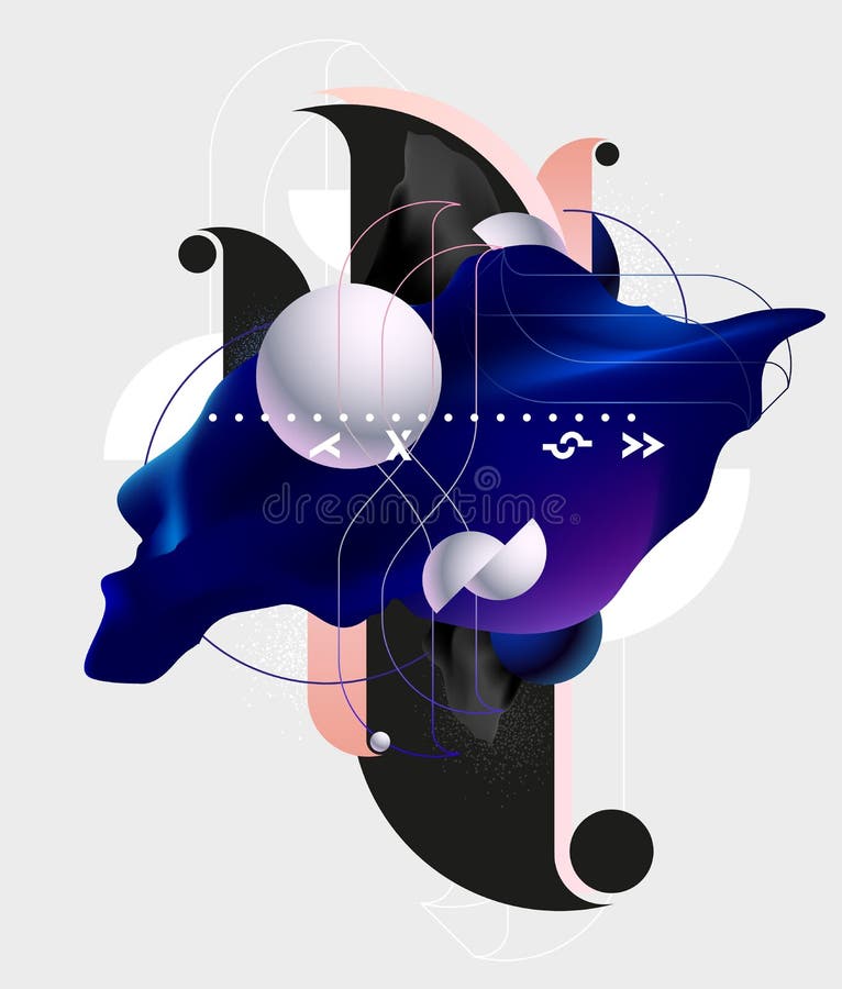 Fluid Poster Design. Abstract Color Composition Stock Vector ...