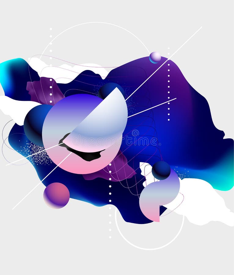 Fluid Poster Design. Abstract Color Template Stock Vector ...