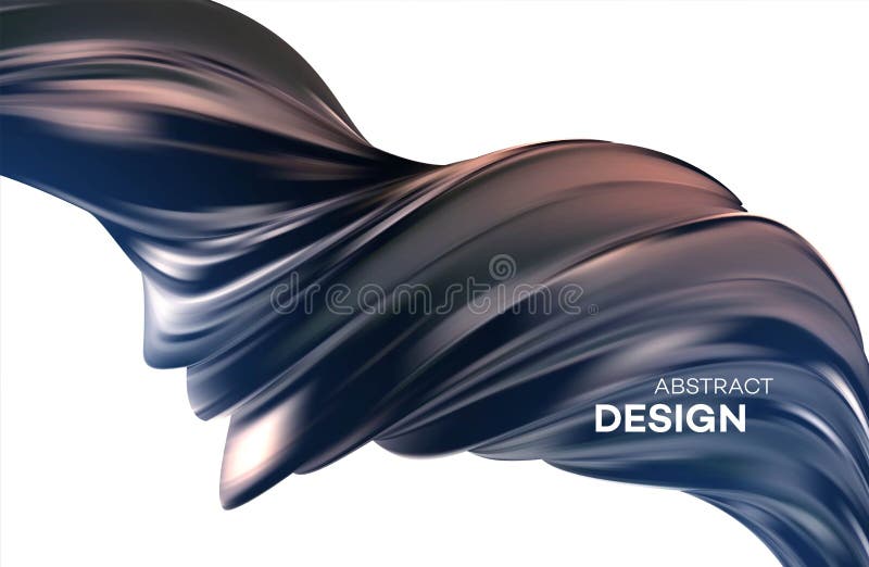 Fluid Poster Design. Abstract 3d Shape Template Stock Vector ...