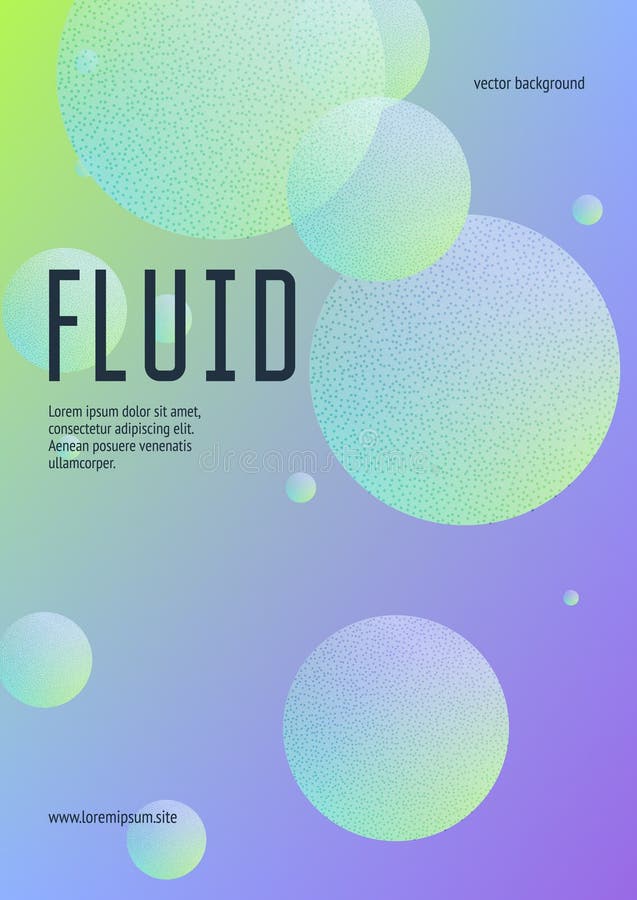 Fluid Poster with Round Shapes Stock Vector - Illustration of flyer ...