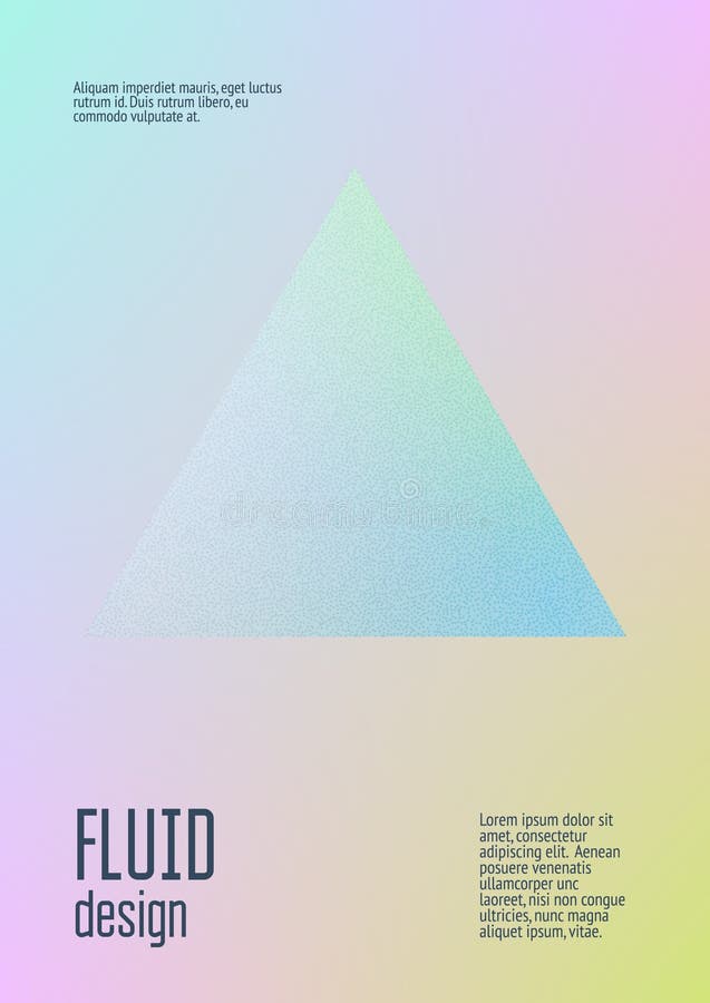 Fluid Poster with Triangle Shapes Stock Vector - Illustration of fluid ...