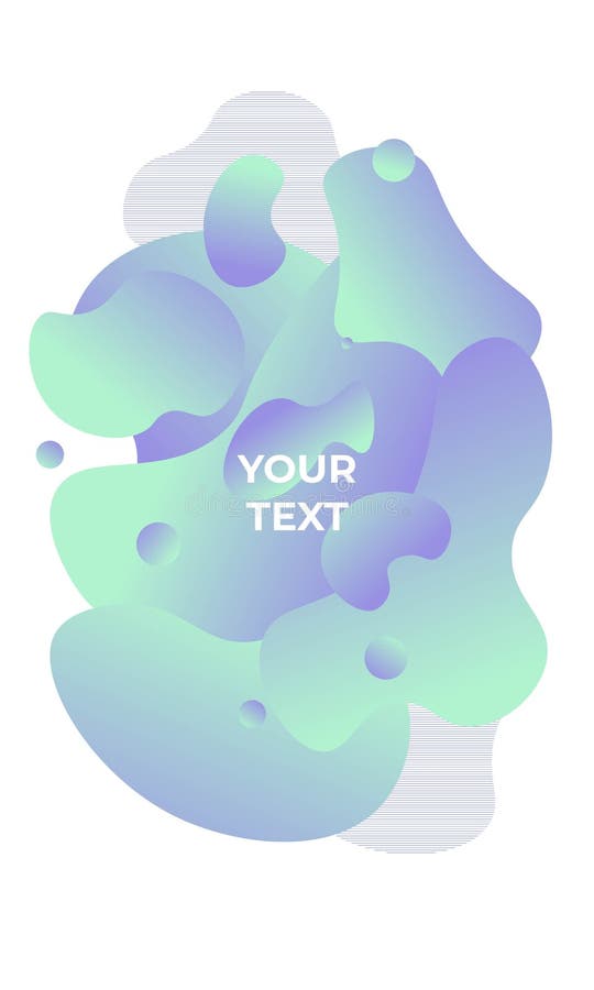 Fluid Poster, Vertical Abstract Vector Illustration for Ad or Design ...