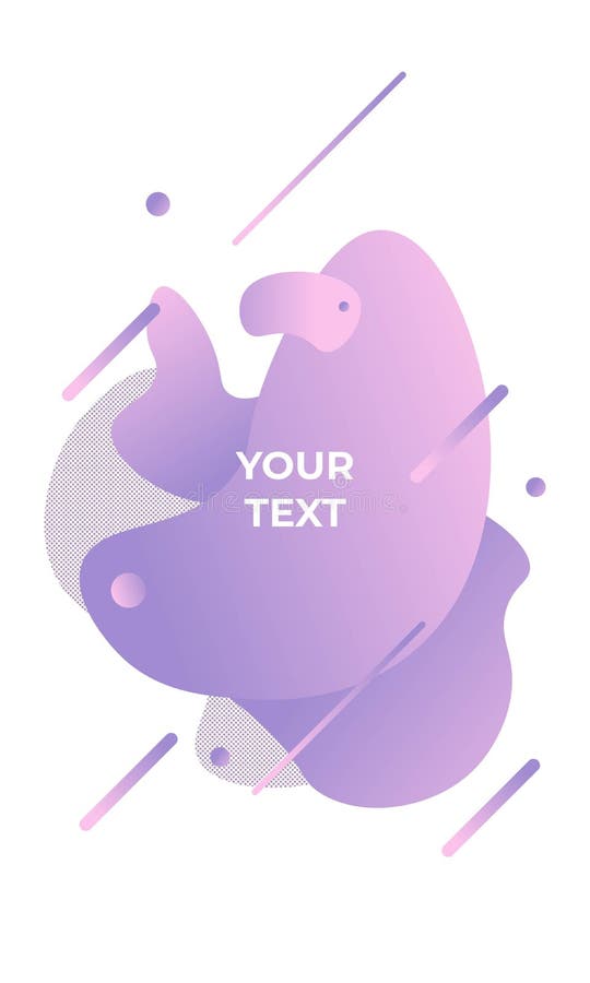 Fluid Poster, Vertical Abstract Vector Illustration for Ad or Design ...