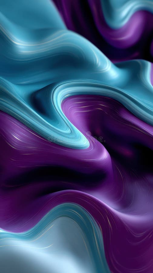 Fluid Purple and Blue Waves Forming a Abstract Background with Delicate ...