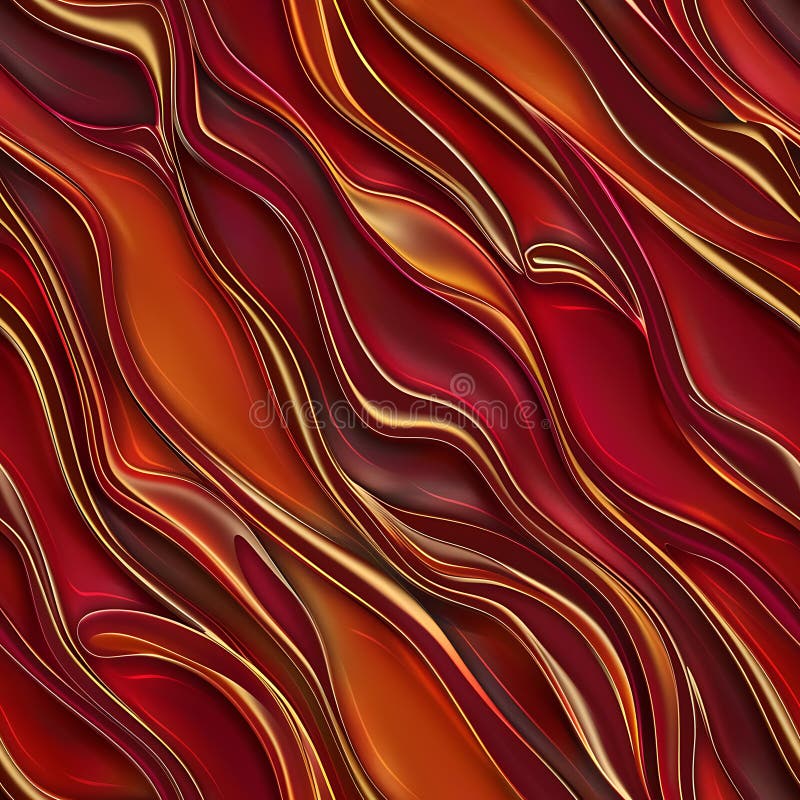Fluid Red and Gold Seamless Tile Stock Illustration - Illustration of ...
