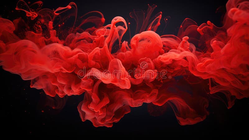 Fluid red ink in water stock illustration. Illustration of liquid ...