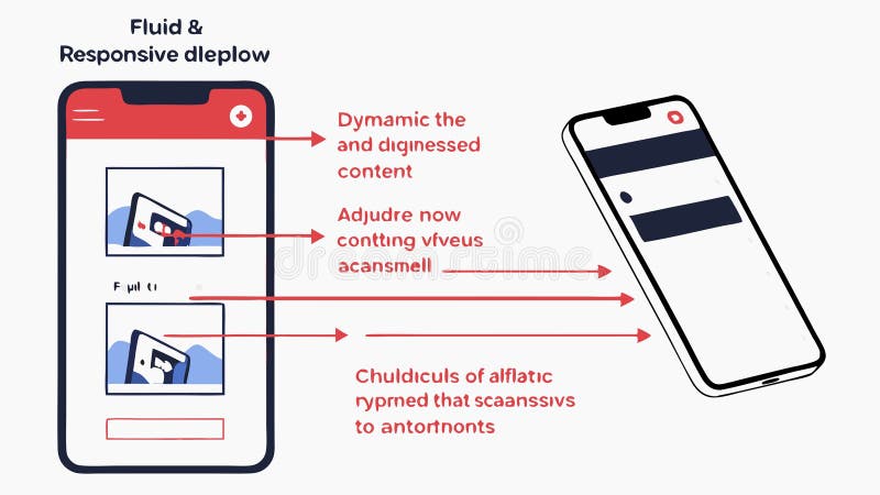 Fluid Responsive Mobile UI,UX Design Principles, Adaptability, Vector ...