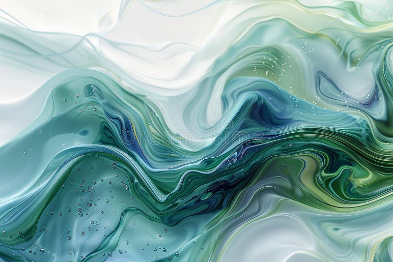 Fluid Ribbons of Water Meander in a Harmonious and Artistic Abstract ...