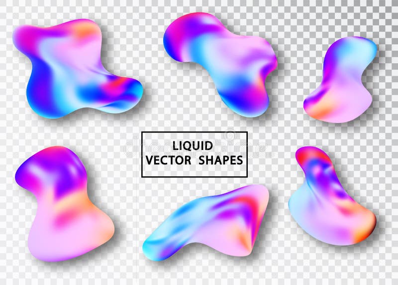 Fluid Shape Layout Isolated Template. Fluid Gradient Elements. Colorful ...