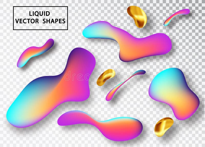 Fluid Shape Layout Isolated Template. Fluid Gradient Elements. Colorful ...