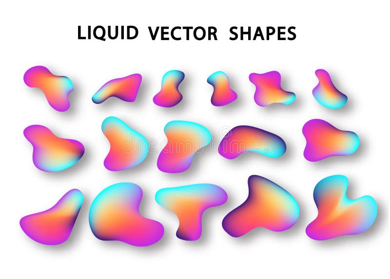 Fluid Shape Layout Isolated Template. Fluid Gradient Elements. Colorful ...