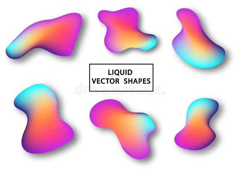 Fluid Shape Layout Isolated Template. Fluid Gradient Elements. Colorful ...