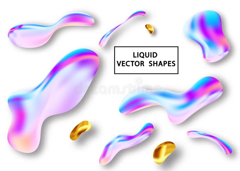 Fluid Shape Layout Isolated Template Set. Colorful Abstract Shapes ... Fluid Shape Layout Isolated Template Set. Colorful Abstract Shapes ...