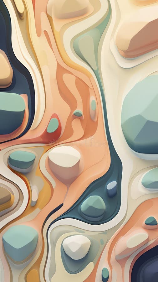 Fluid Shapes and Organic Forms in Modern Abstract Composition AI ...