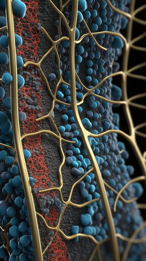 Fluid Simulation of Cell Membrane Proteins in 4K Resolution . Stock ...