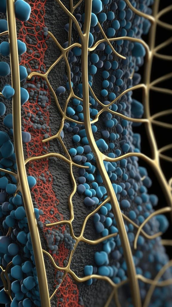 Fluid Simulation of Cell Membrane Proteins in 4K Resolution . Stock ...