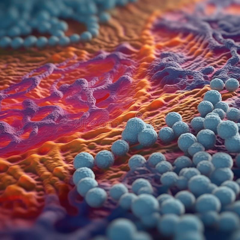 Fluid Simulation of Cell Membrane Proteins in 4K Resolution . Stock ...