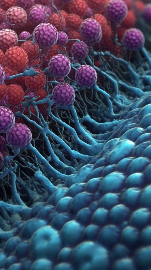 Fluid Simulation of Cell Membrane Proteins in 4K Resolution . Stock ...