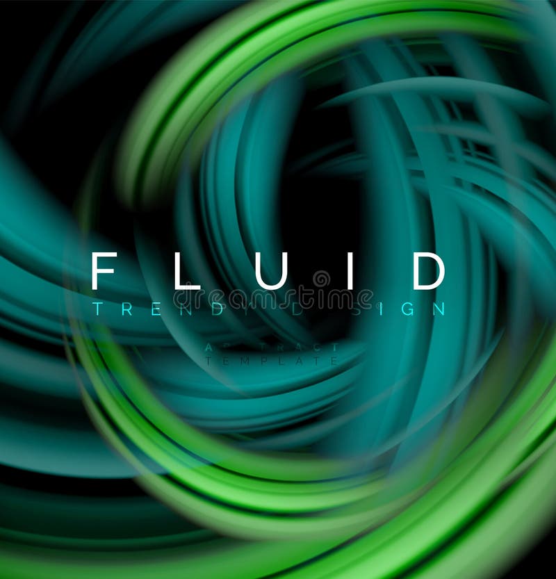 Fluid Smooth Wave Abstract Background, Flowing Glowing Color Motion ...