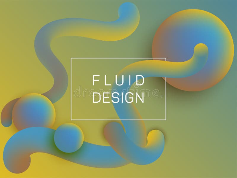 Fluid and Spherical Gradient Shapes Composition. Stock Vector ...