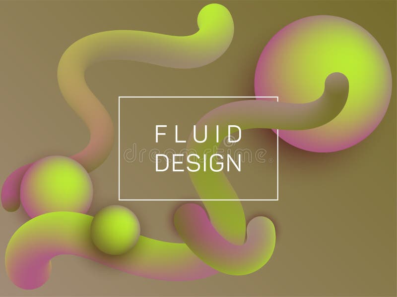 Fluid and Spherical Gradient Shapes Composition. Stock Vector ...