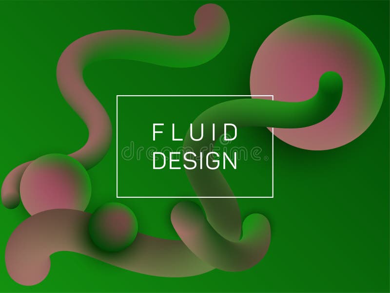 Fluid and Spherical Gradient Shapes Composition. Stock Vector ...