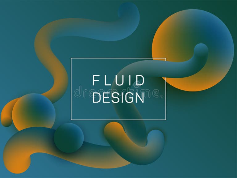Fluid and Spherical Gradient Shapes Composition. Stock Vector ...