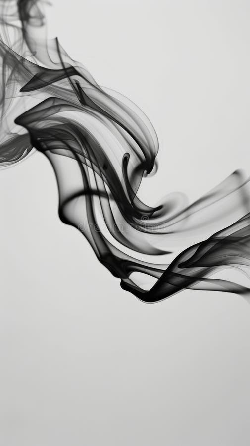 Fluid Strokes of Motion Captured in a Monochromatic Image. Black and ...