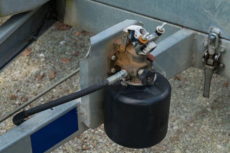 Fluid System of Hydraulic Coupling on a Trailer S Frame Stock Photo ...