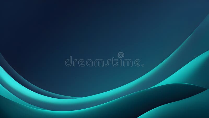 Abstract Curve Flowing Gradient in Teal and Dark Blue Stock ...