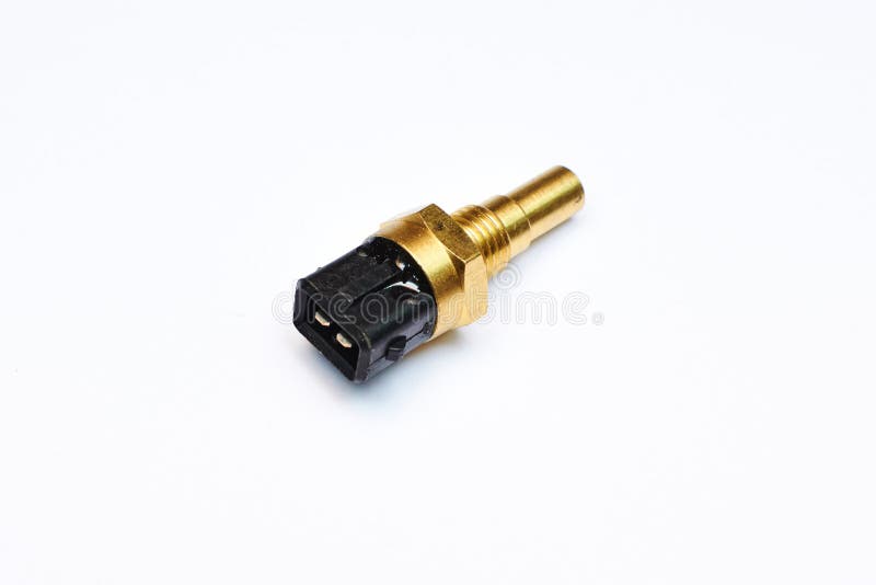 Fluid Temperature Sensor on Isolated Stock Image - Image of water ...