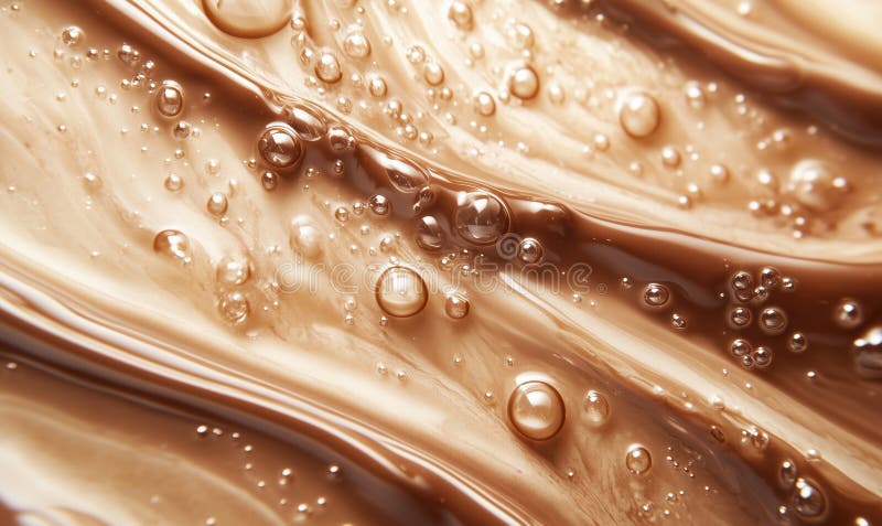 Fluid Texture with Bubbles and Swirls in Creamy Beige Tones for ...