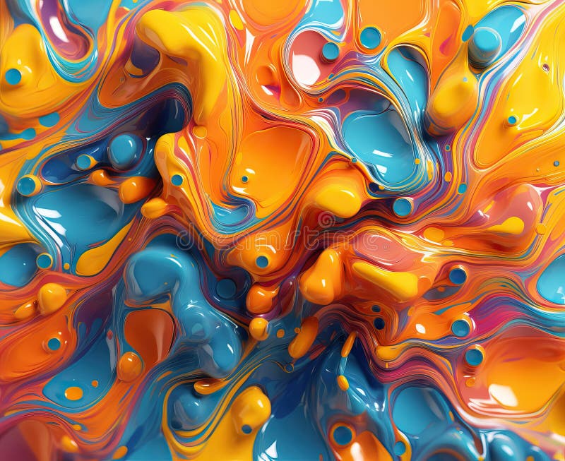 Fluid Texture, Colourful Abstract Paint, Mix Colors, Abstract ...